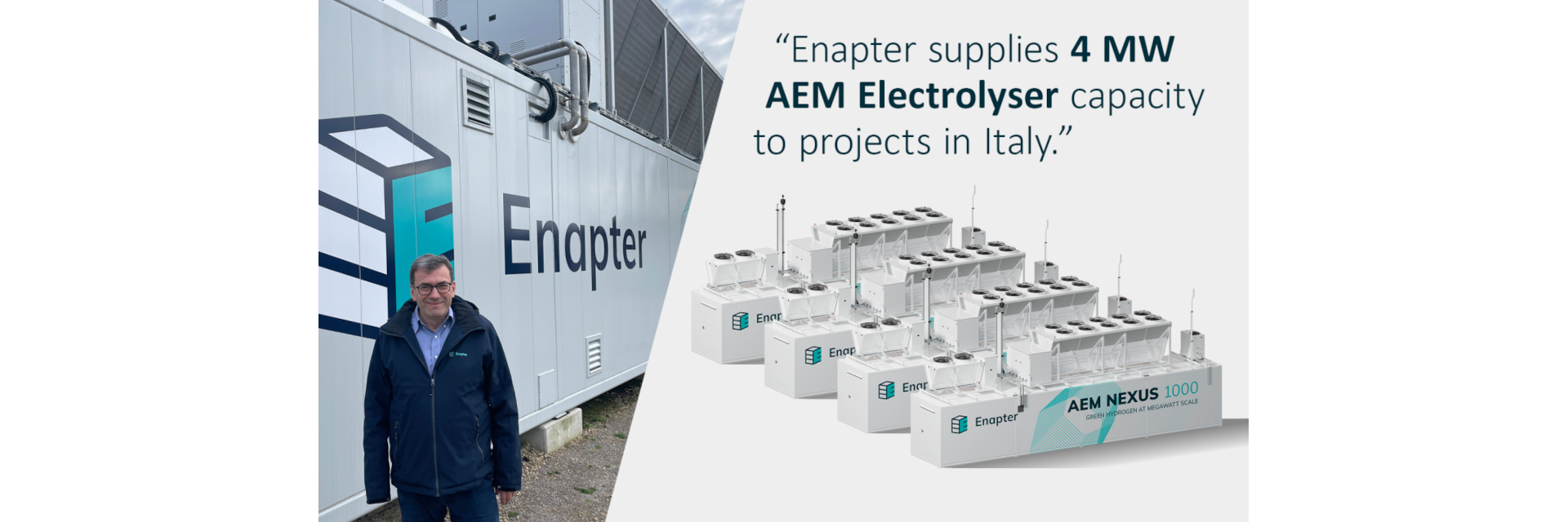 4 MW-scale AEM electrolysers sold to Italy, new AEM Flex 120 video out and much more - Enapter